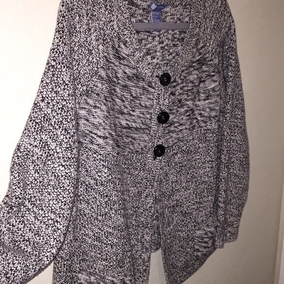 Koret | Sweaters | Koret Black White Cardigan Large | Poshmark